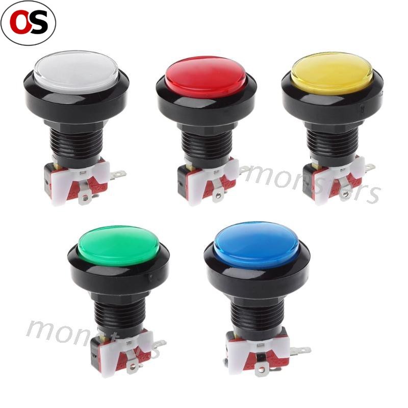 OS New 45 Push Arcade Button 12V Power LED Lit Round Micro Switch ...