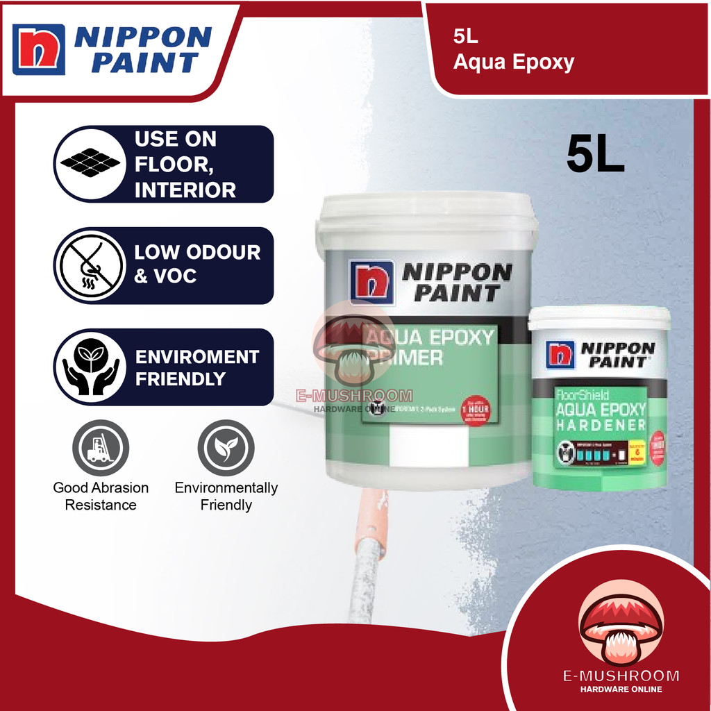 5L Nippon Paint Aqua Epoxy Primer | Shopee Malaysia