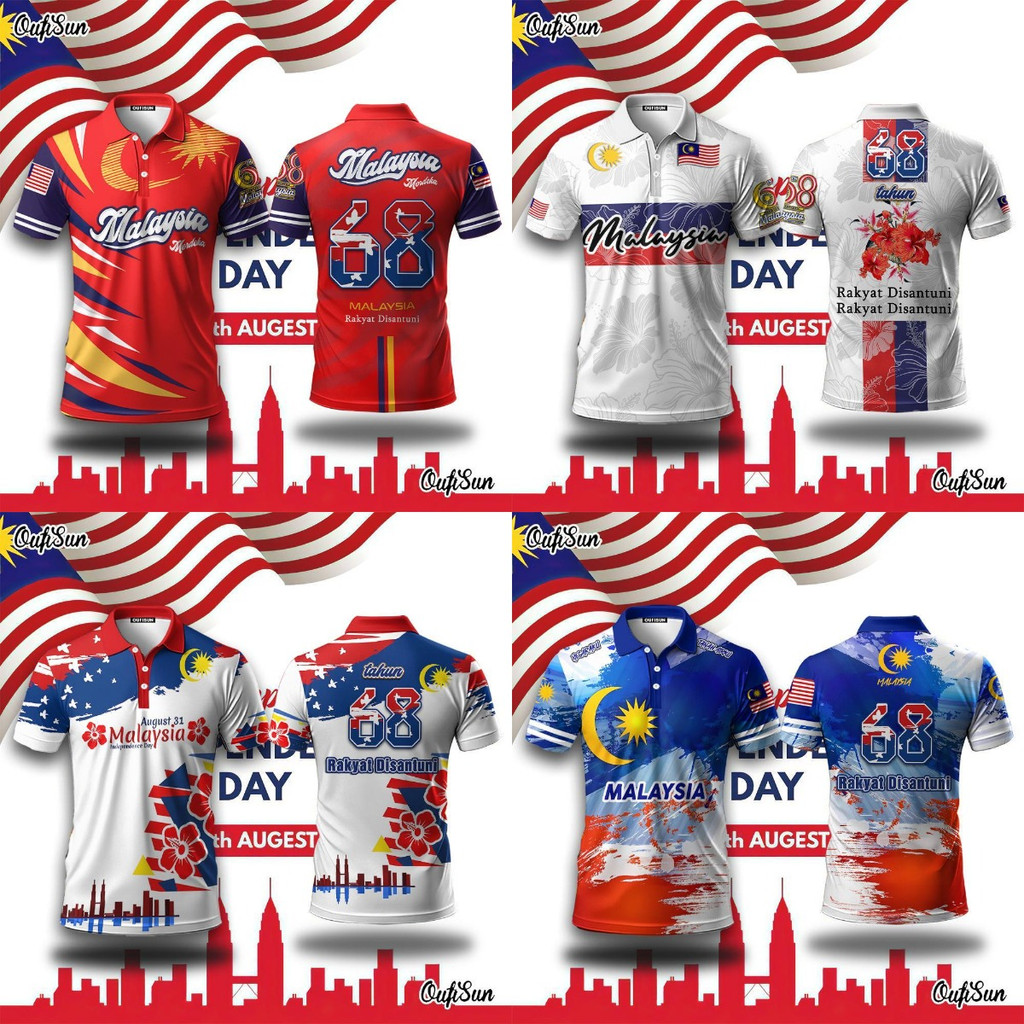 BAJU MERDEKA 2025 Baju 68th Merdeka Lelaki Polo Shirt Men's Malaysia ...