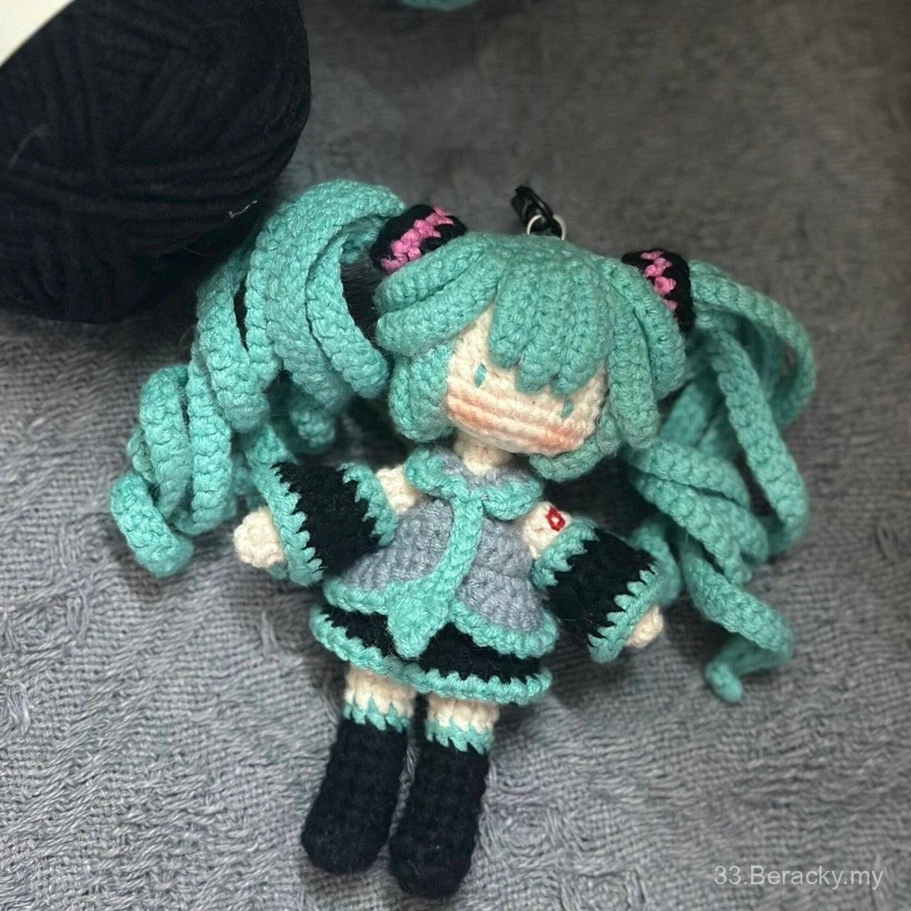 Hatsune Miku Wool Handmade Crochet Crochet Pendant Doll Keychain Gift ...