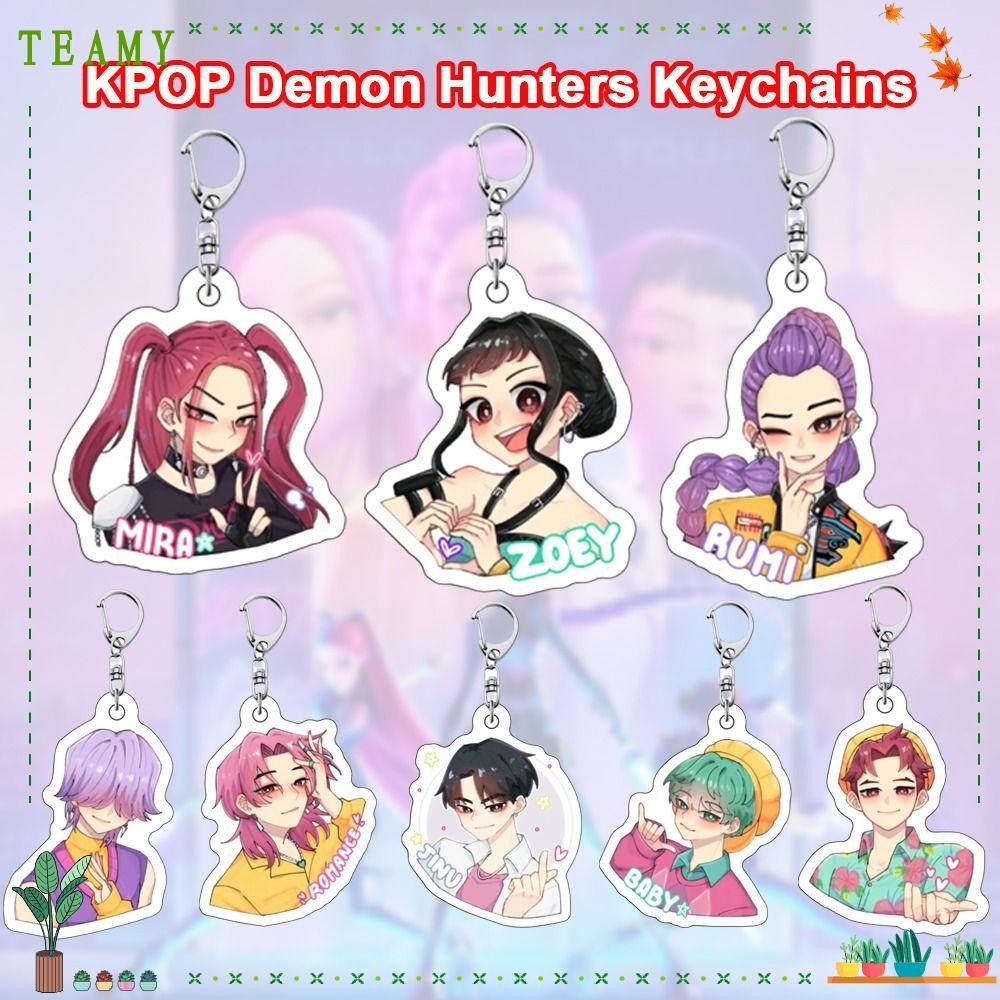 TEAMY Keyrings, Rumi Zoey Jinu Mira Huntrix Saja Boys Kpop Keychains, Merch Demon Hunters Sold ...