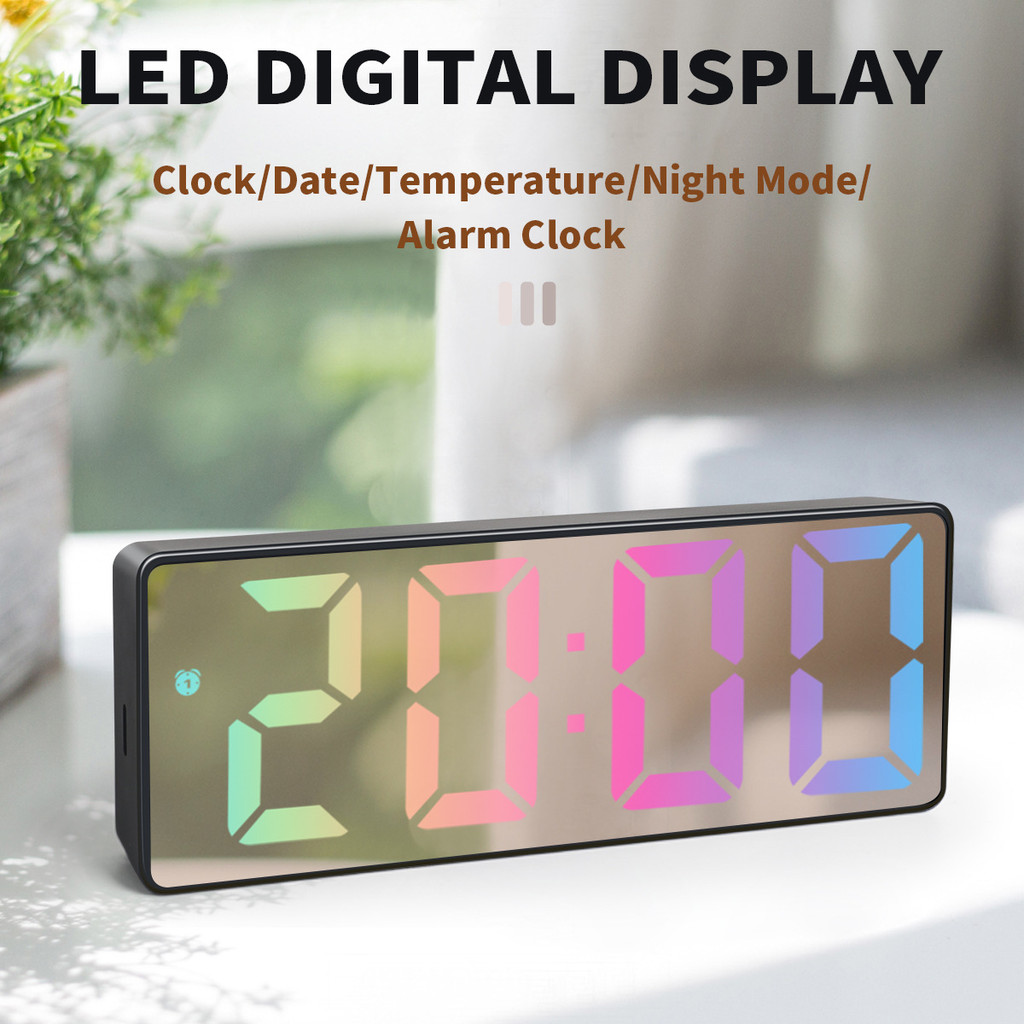 New Smart ins Cross-Border Luminous Mirror LED Digital Mute Student ...