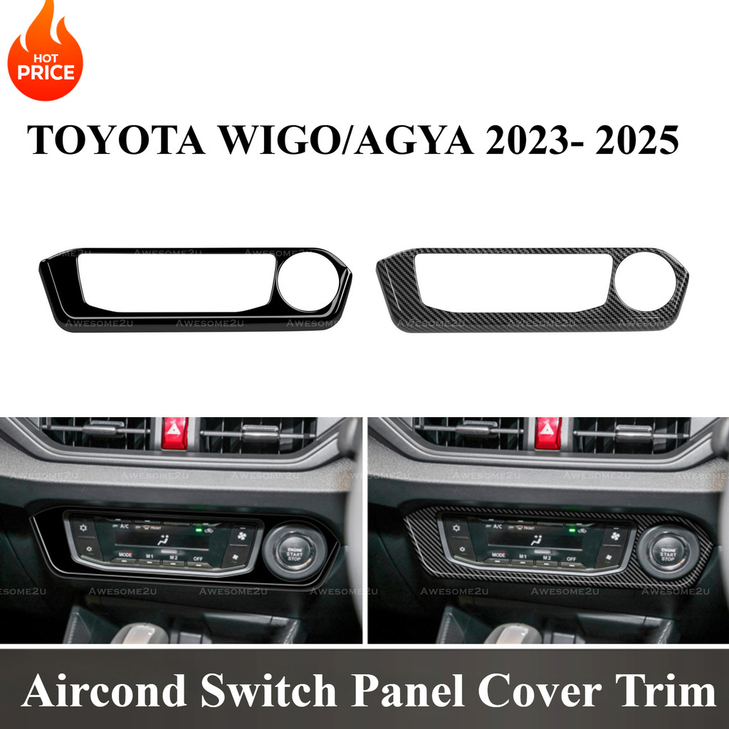 TOYOTA WIGO/AGYA 2023- 2025 Dashboard Aircond Switch Panel Cover Trim ...