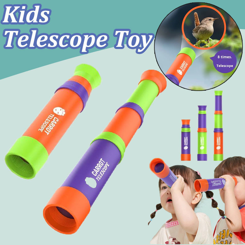 Plastic Kids Radish Telescope Toy Magnification Adjustable Section ...
