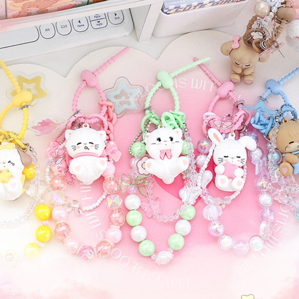 Cartoon Beaded Mikko Doll Keychain for Female Creative Car Bag ...