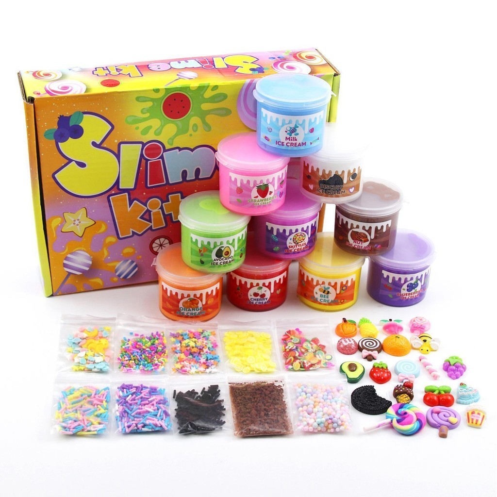Multicolor Butter Clay Slime Kit 10pcs Sludge Clay Sensory Toy Enhance ...