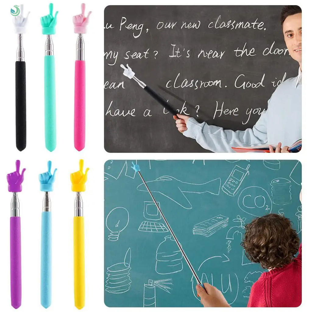 MA Retractable Teacher Pointer Finger Design Telescopic School Teaching ...
