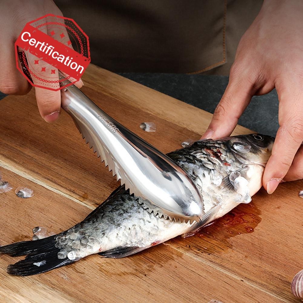 304 Stainless Steel Manual Quick Scale Scraper Planing Fish Kitchen Removal Scale Tool M9 ...