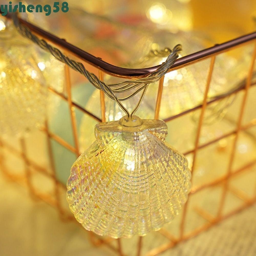 YISHENG Shell String Light, Natural Warm White Aquarium Ocean Fairy ...