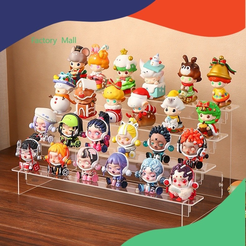 Acrylic Ladder Type Bubble Mart Display Rack Small Figure Mystery Box ...