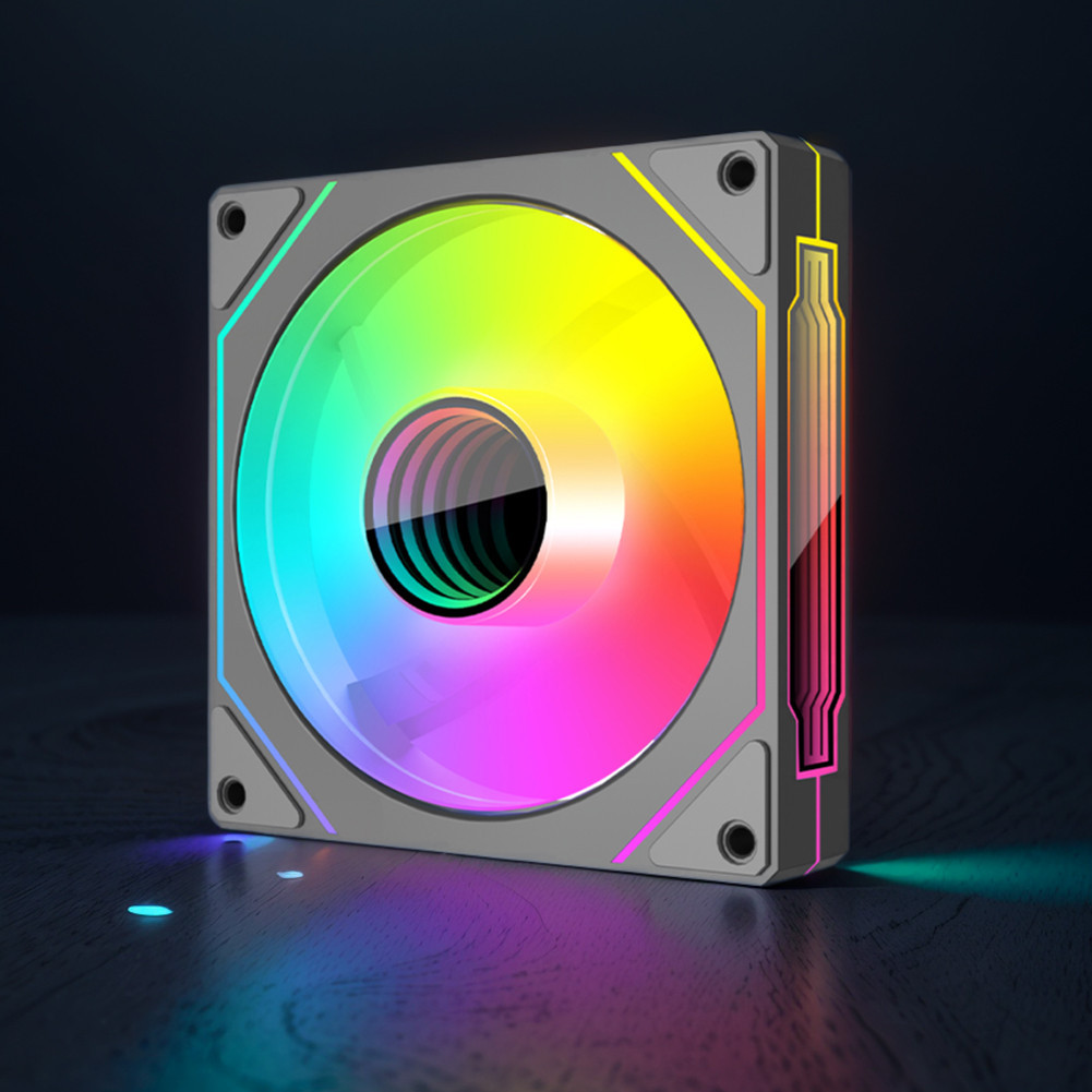 Rain 12cm ARGB 5V 3Pin 4 Pin PWM Quiet Cooling Fan Infinity Mirror CPU ...