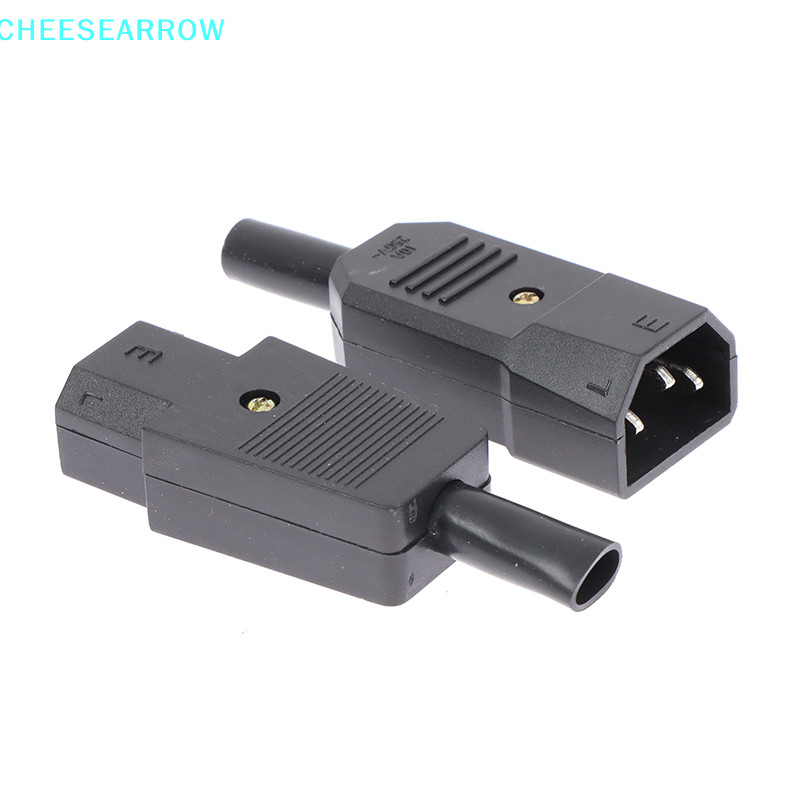 CheeseArrow AC 3Pin Socket Straight Cable Plug Connector C13 C14 10A ...