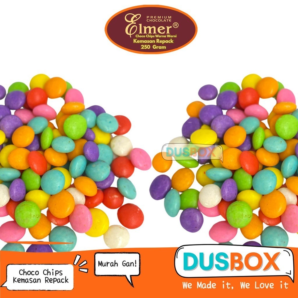 Choco Chips Elmer Colorful 250g/Choco Chip Repack Colorful/Rainbow ...