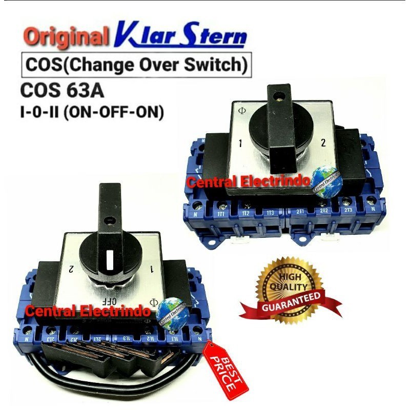 Cos Change Over Switch 63A (I-0-II) Ohm KN Model KlarStern Switch ...
