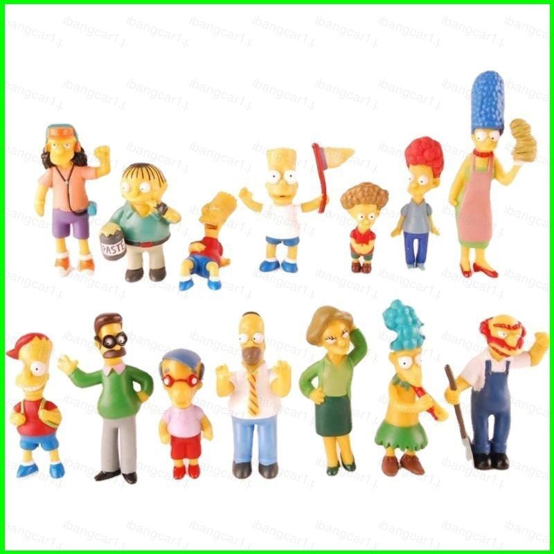 YB1 14pcs The Simpsons Action Figure Homer Jay Simpson Marge Bart Lisa ...