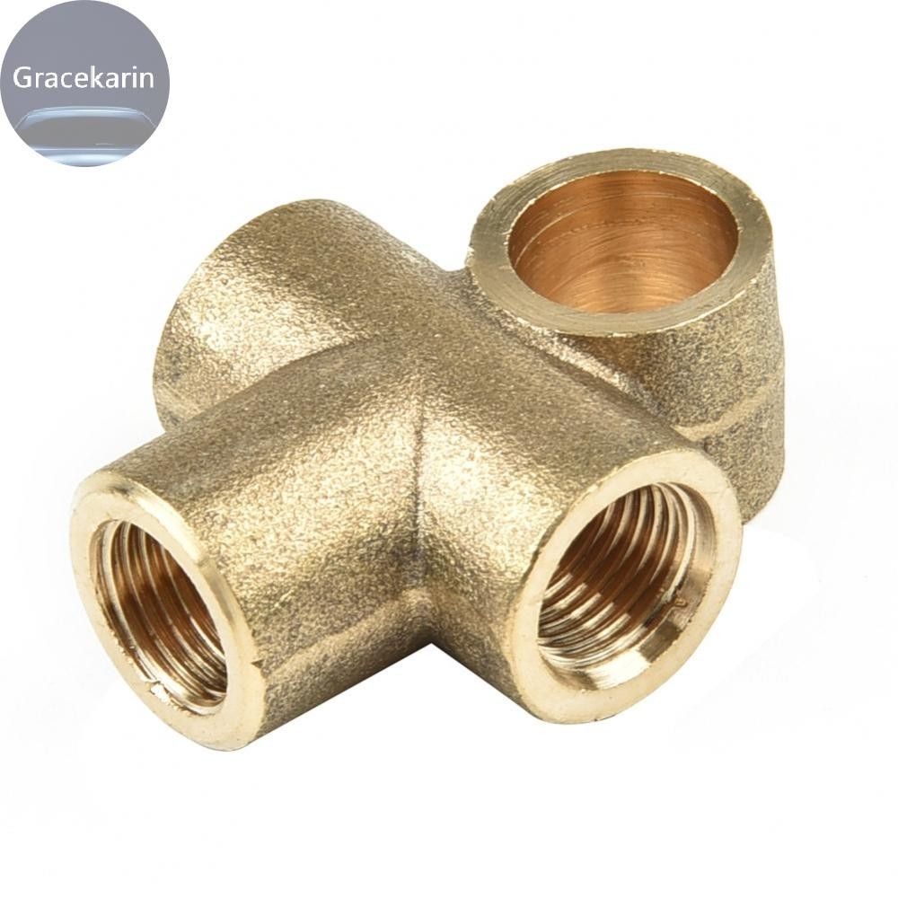 Brake Line Pipe Brass T 3-Way Female Fitting Connector Splitter M10x1 ...