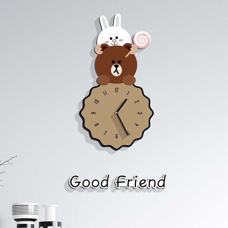 Spot goods digital clock muji clock jam loceng Little Bear 2024 jam ...