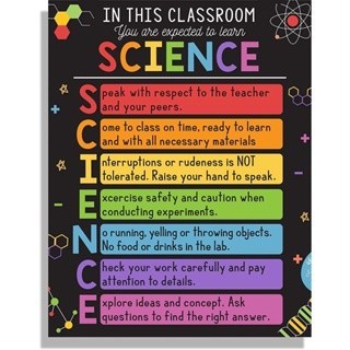 In This Classroom Colorful Science Classroom Rules Poster Science ...