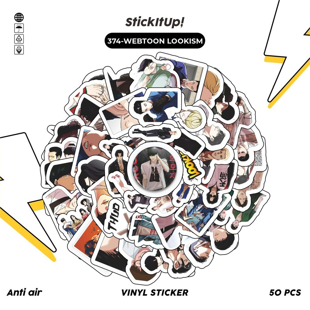 HP 50 Pcs Sticker Pack anime Motif LOOKISM Cute Aesthetic Vinyl ...