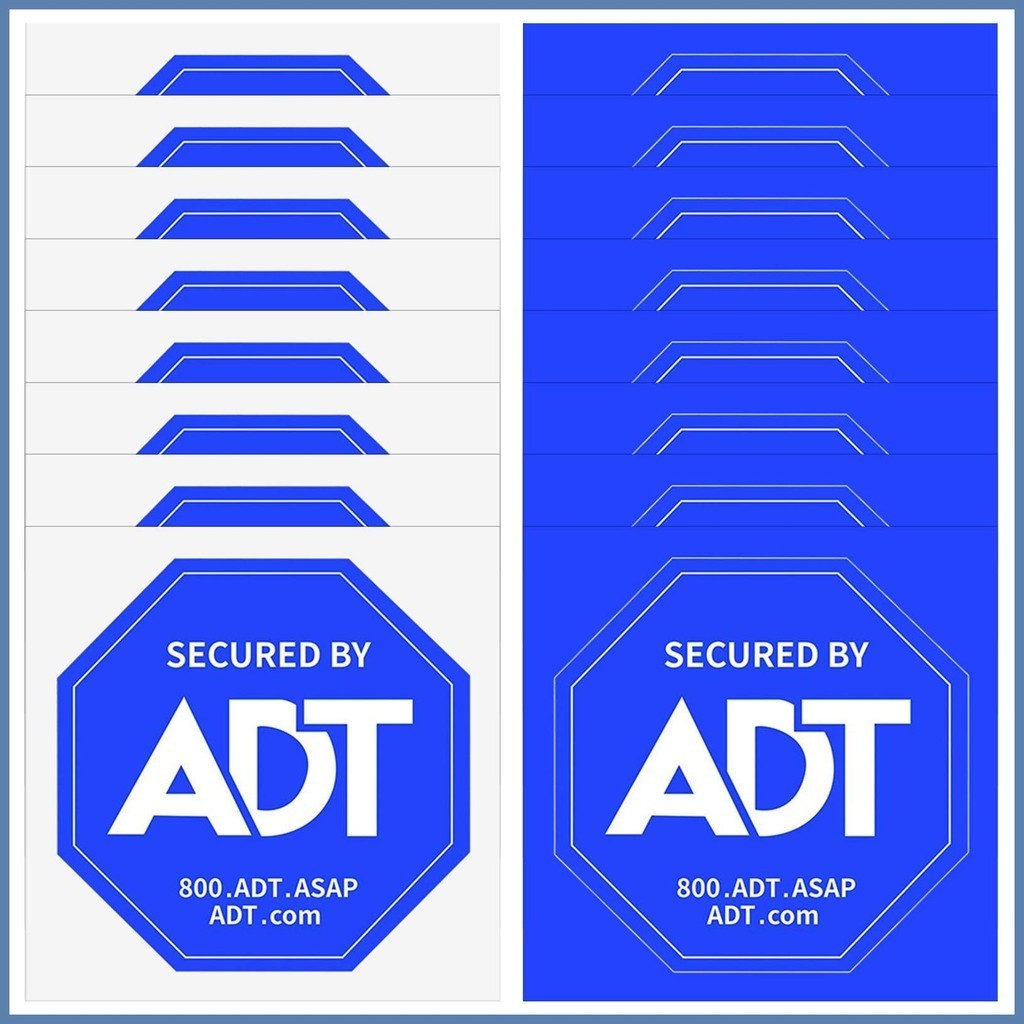 Waterproof Security Sticker for Window Warning ADT Waterproof Safety ...