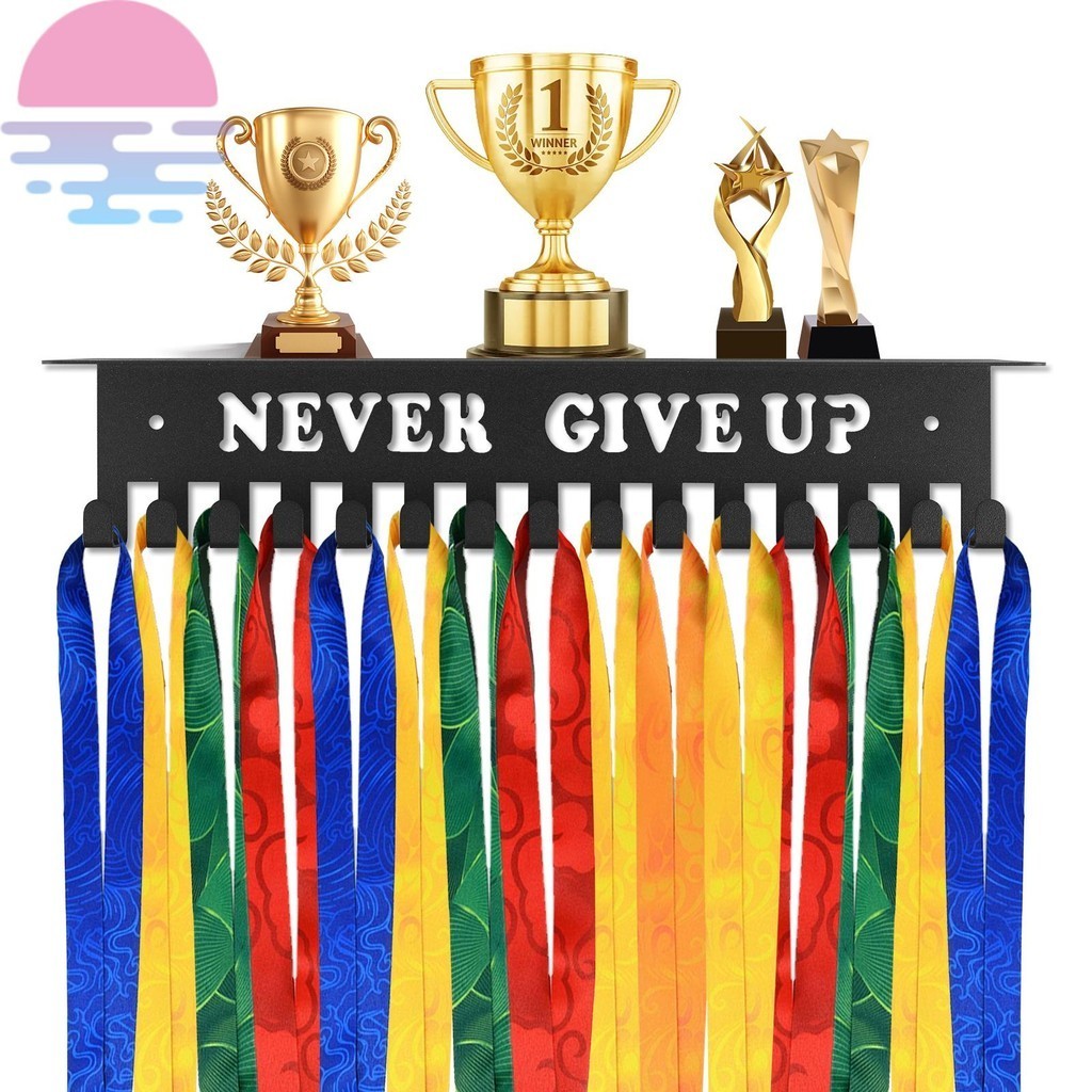 Medal Hanger Display Wall Mount Metal Trophy Rack Easy to Install ...