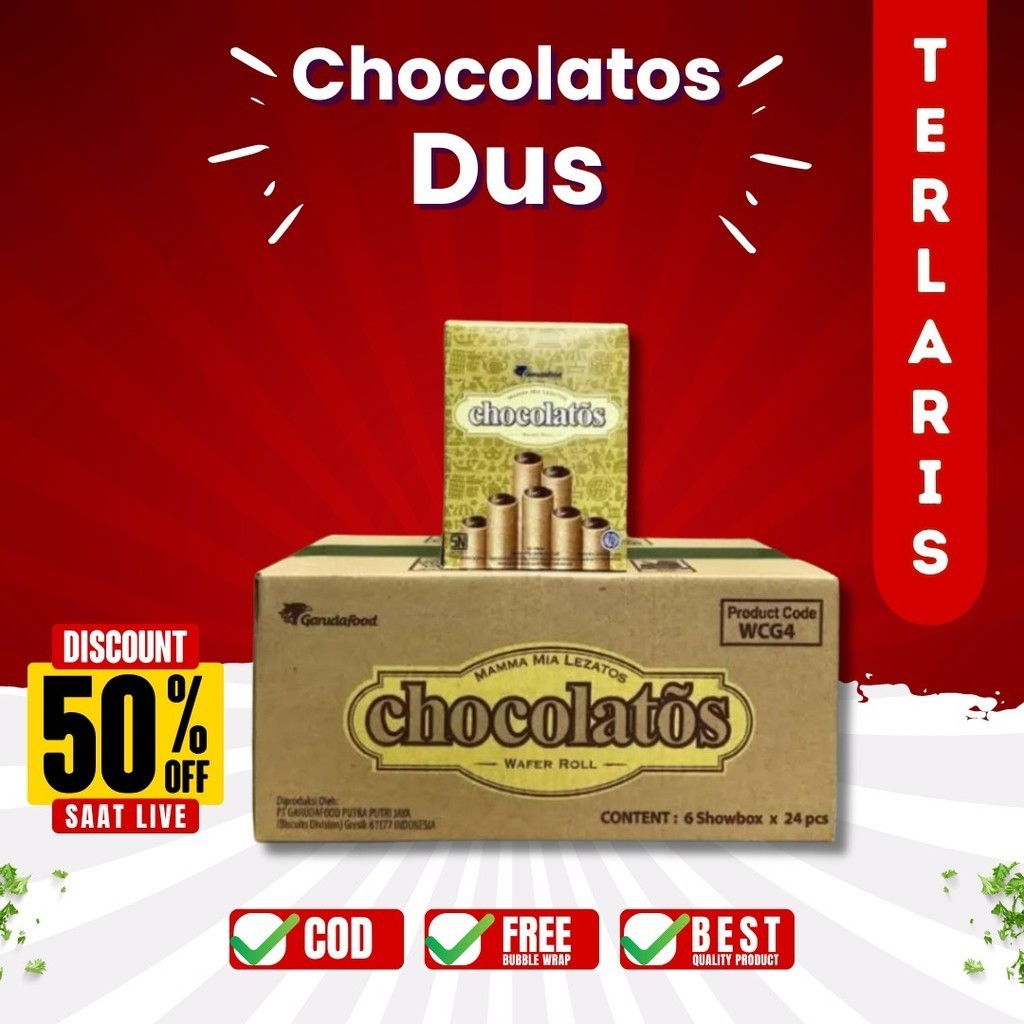Wafer CHOCOLATOS ROLL GERY 1 DUS IS 12 BOX SNACK BISCUIT CHOCOLATE ...