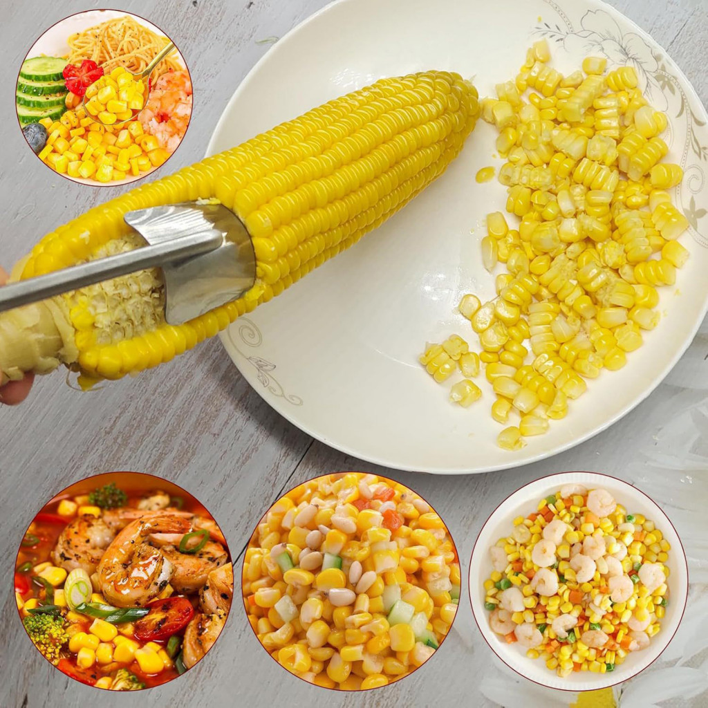 (VIP) Corn Thresher Corn Shucker Tool Stainless Steel Corn Peeler Tool ...