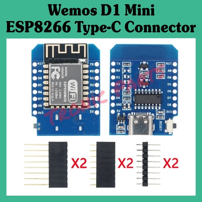 Wemos D1 Type C Mini 4MB Ch340 Lua Wifi IOT Nodemcu ESP8266 ESP-12F ...