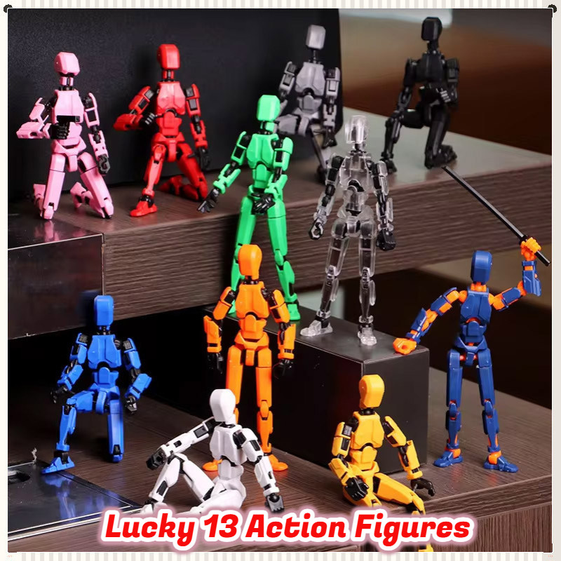 Multi Jointed Movable Robot 3D Printed Mannequin Toys 13 Lucky Action ...