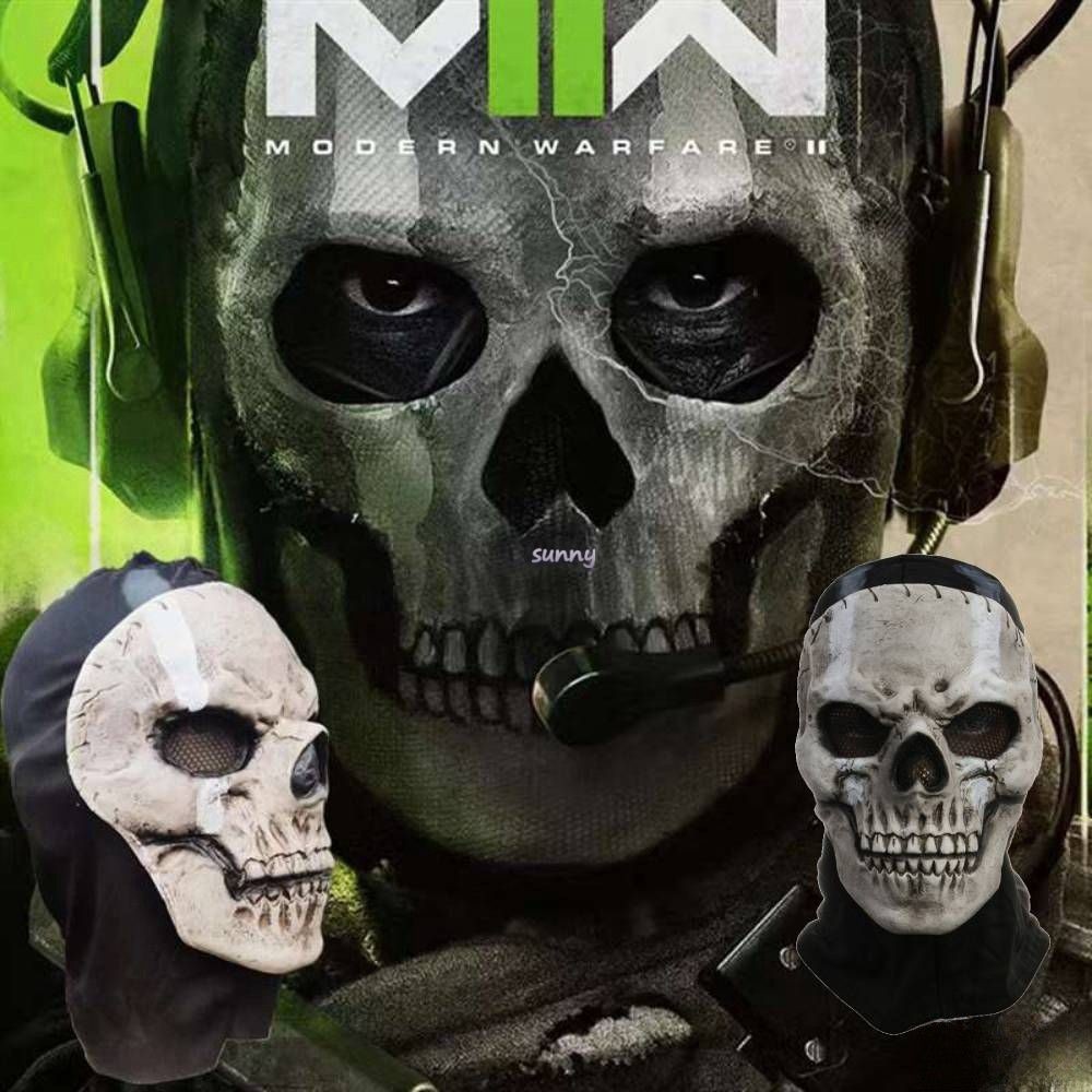 Horror Ghost Skull Mask Call Of Duty Latex Headgear Helmet Cosplay ...