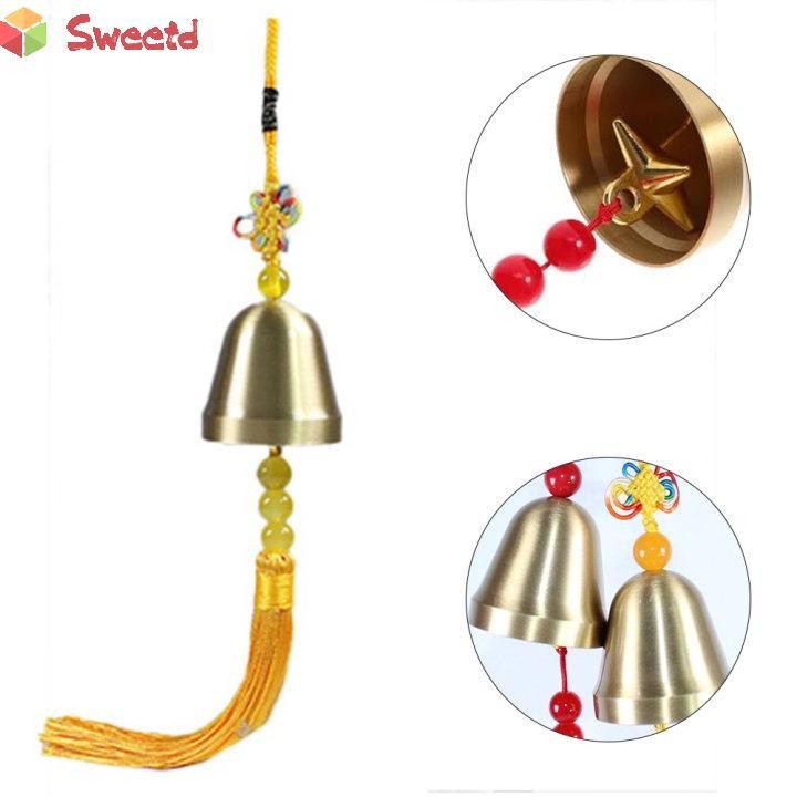 Feng Shui Brass Bell Chinese Knot Tassels Five Emperors Design Handheld ...