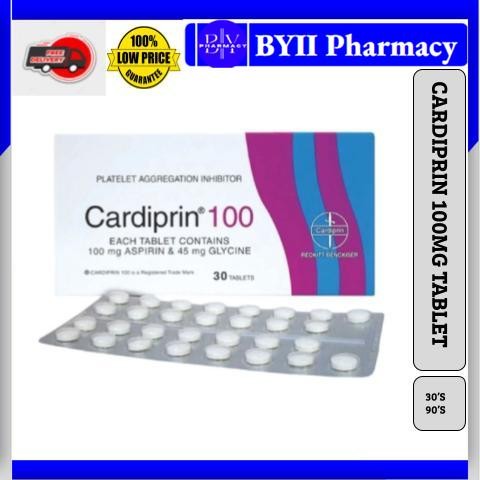 Cardiprin (aspirin+glycine) 100mg Tablet 30’s / 90’s (exp:10/2024 ...