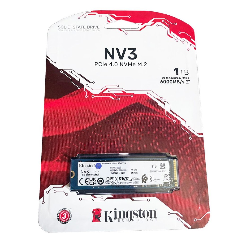 Kingston NV3 1TB Gen4 NVMe M.2 2280 SSD (SNV3S/1000G) - R:6000MB/s, W:4000MB/s | Shopee Malaysia