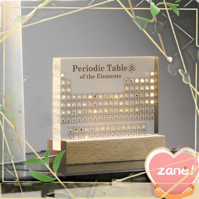 ZANE Periodic Table With Light, Acrylic Periodic Table Ornaments With ...