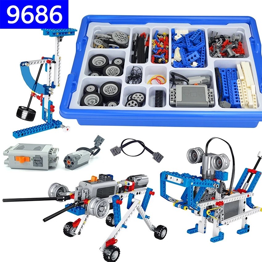 9686 Technic Parts Multi Technology MOC Parts Educational School Students Learning Building ...