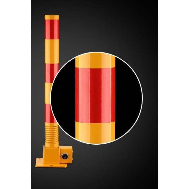 Parking Barrier Pole Size: 600mm H x 65mm D x Base: 180mm, Parking ...