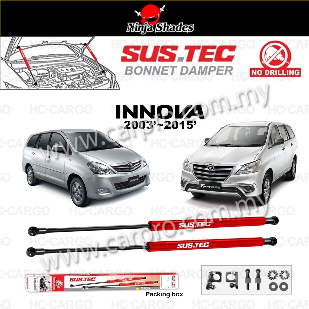Toyota Innova 2003 - 2015 Sustec Front Hood Damper Bonnet Gas Lifter ...