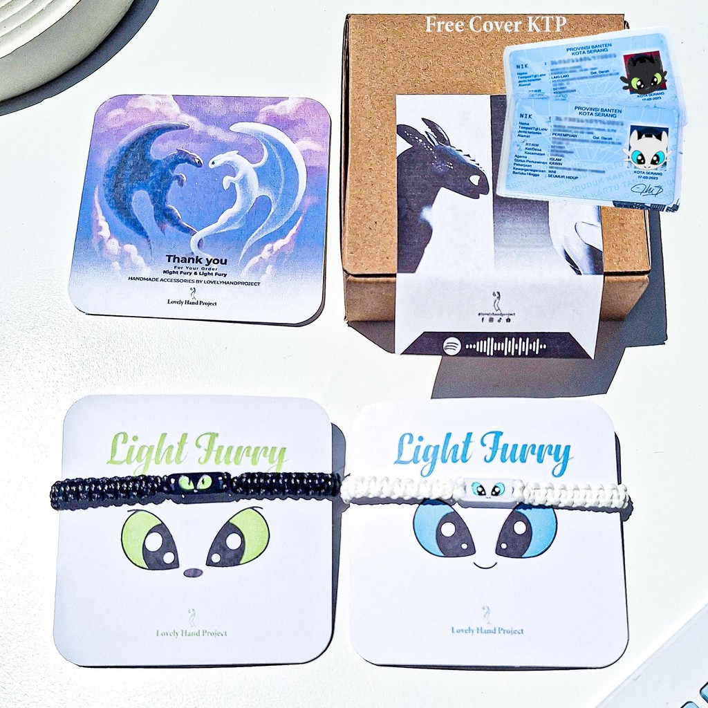 Eye Night Fury & Light Fury Special Edition Bracelet Toothless Braided ...