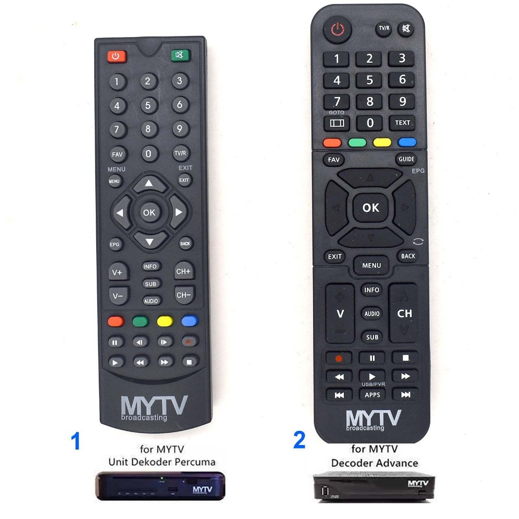 A21 MYTV Remote Control DVB DVB-T2 DVBT2 Digital Set Top Box Universal ...