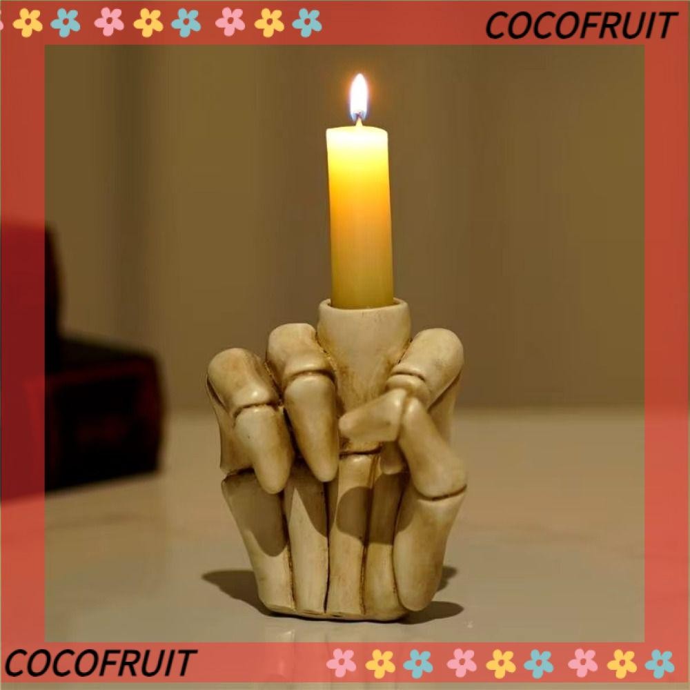 COCOFRUIT Skeleton Hand Candle Holder, Funny Resin Sculpture ...
