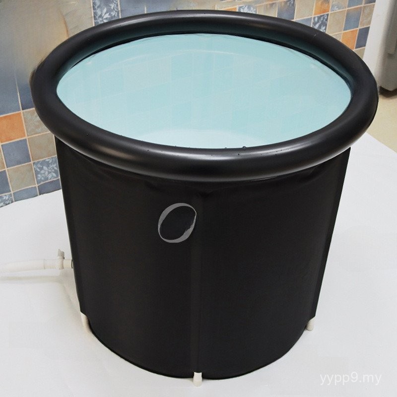 Tong mandi lipat hitam menebal tab mandi kembung pvc besar tong mandi ...