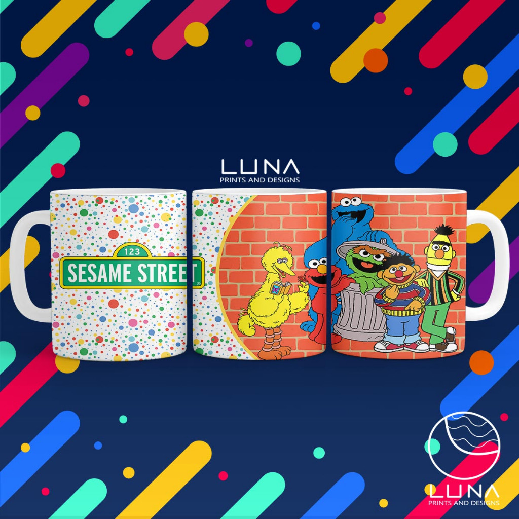 Sesame Street Mug Collection (Bernie, Big Bird, Cookie Monster, Count ...