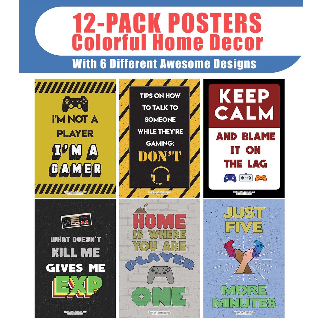 Fun Gamer Posters (12-Pack) | Shopee Malaysia
