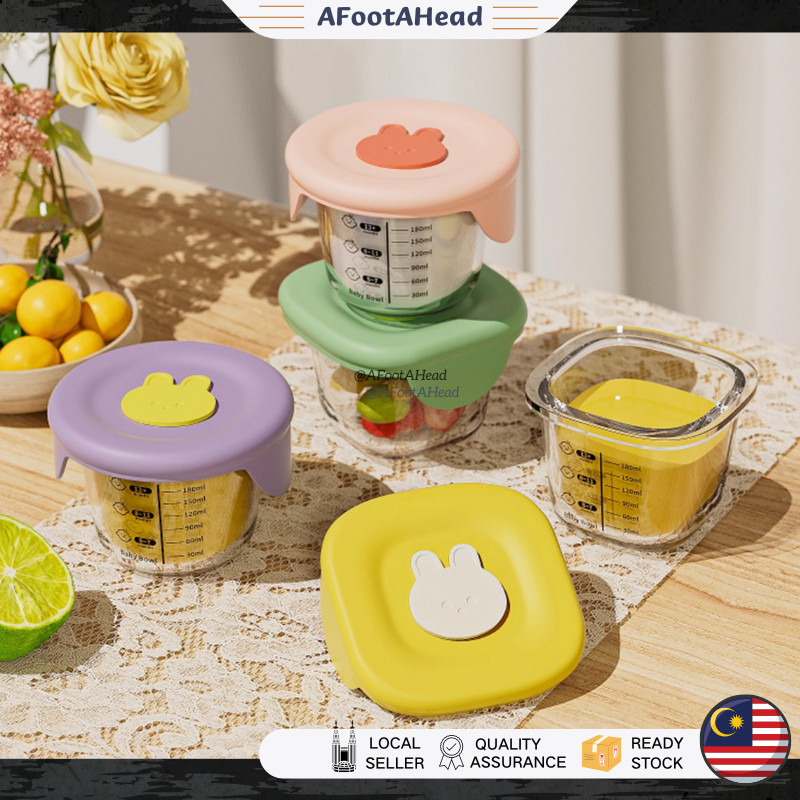 230ML Food Container Baby Food Storage Container Box Glass Portable ...