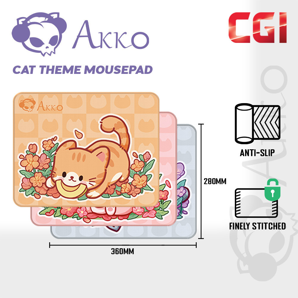 Akko Cat Theme Anti Slip Mousepad | Shopee Malaysia