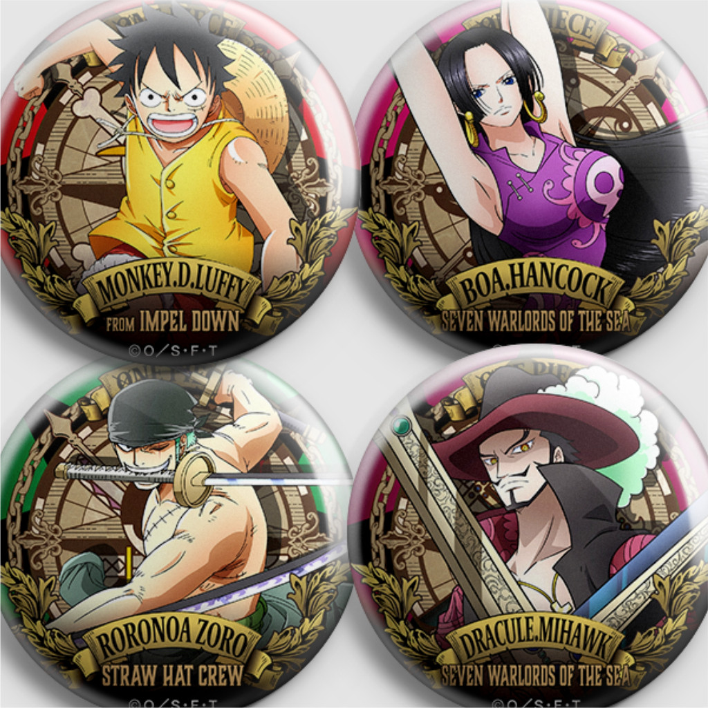 [ Pin ] One Piece Ultimate Crew 2 Pin - Big Size 58mm - Round Anime Pin ...