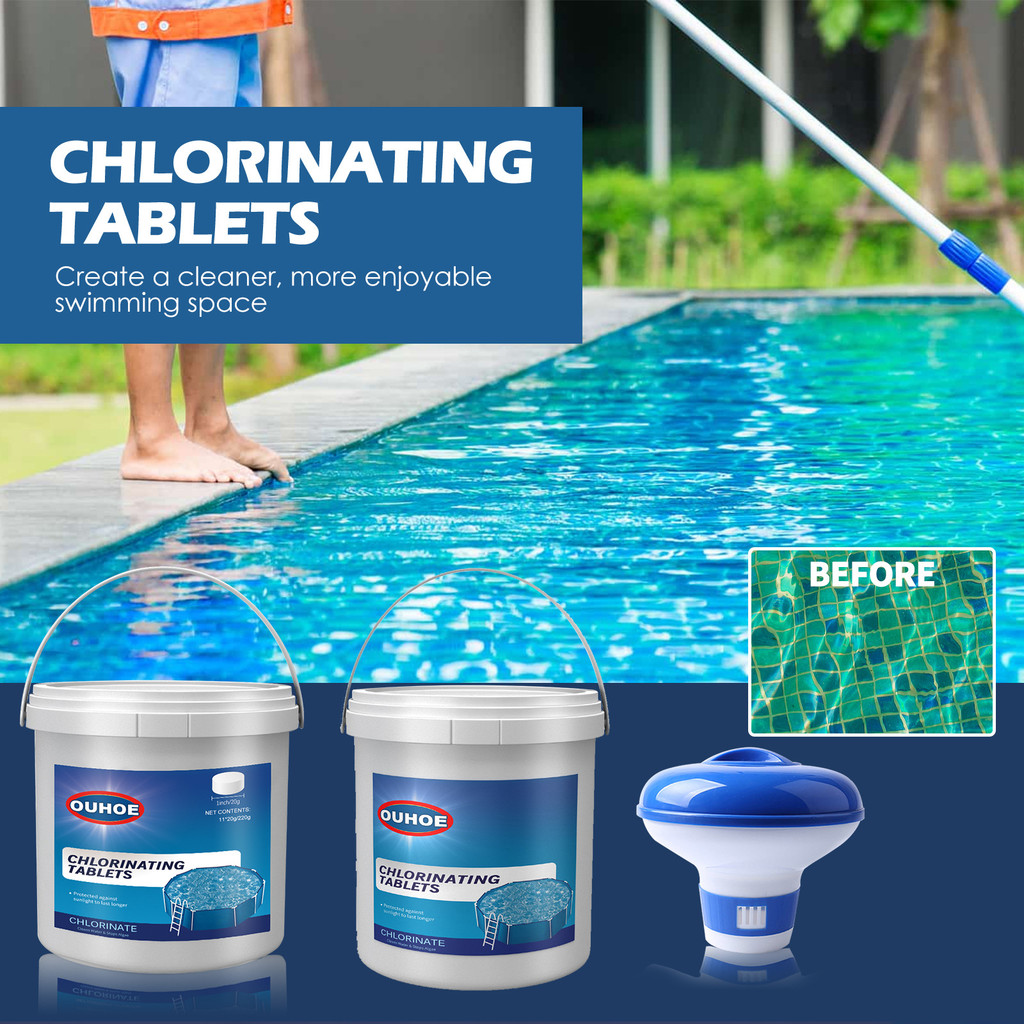 Swimming Pool Cleaning Effervescent Tablets Water Quality Cleaning ...