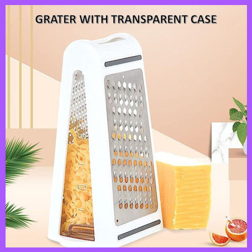 Stainless Steel Vegetable Grater Slicer with Container - Dual-sided ...