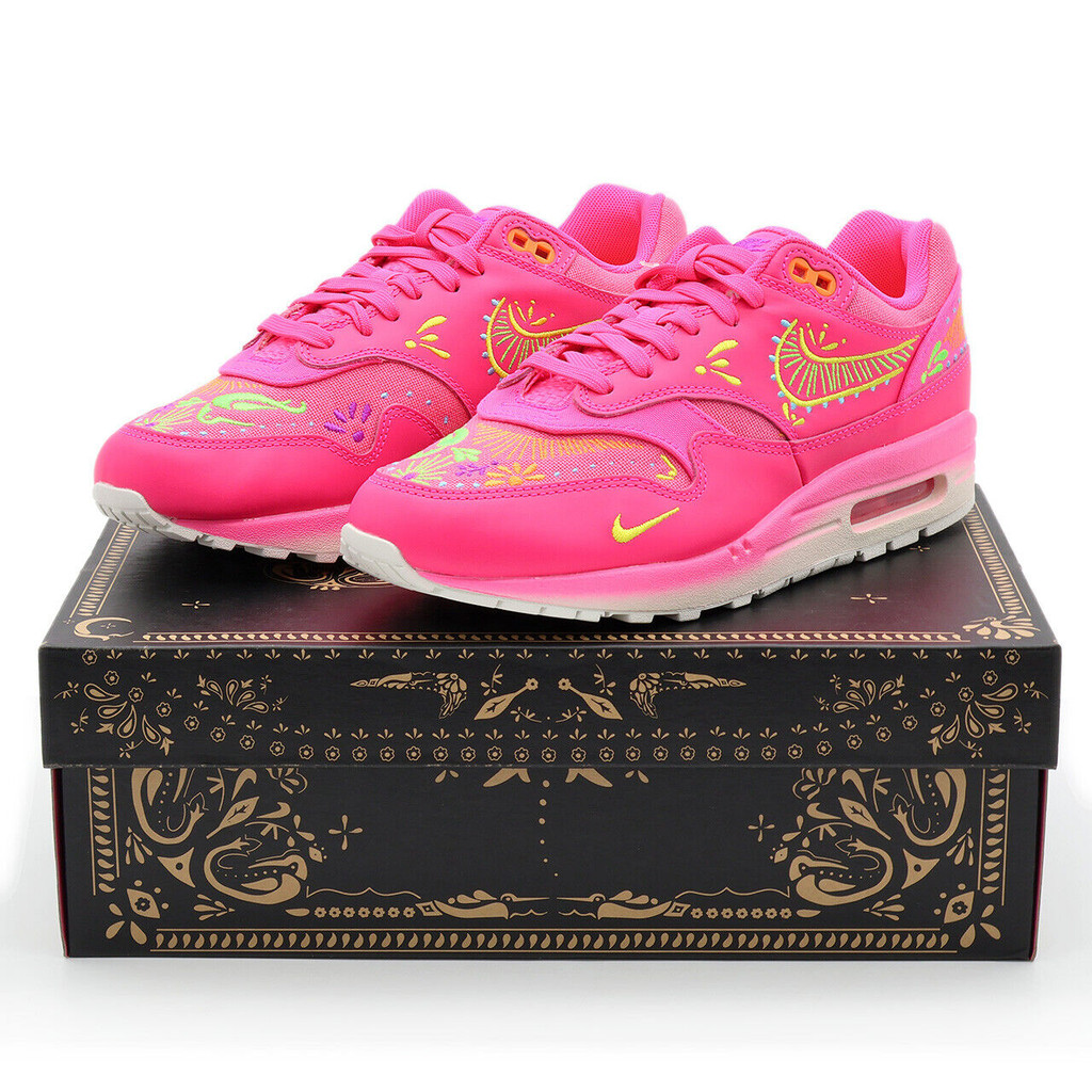 FQ8172-645 Nike Air Max 1 PRM Dia De Muertos Hyper Pink Sail Opti ...