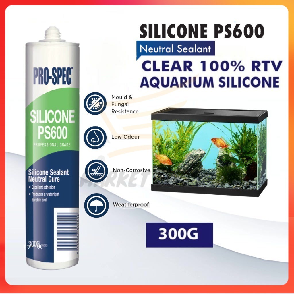 PRO-SPEC Silicone 100% RTV Silicone Rubber l Gam Akuarium l Aquarium ...